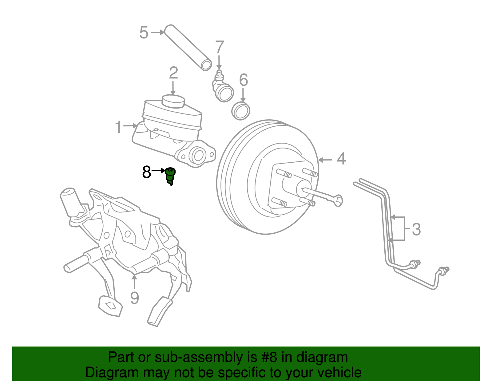 2L1Z-2B674-AB - Ford Brake Fluid Pressure Sensor 2003-2019 Ford ...