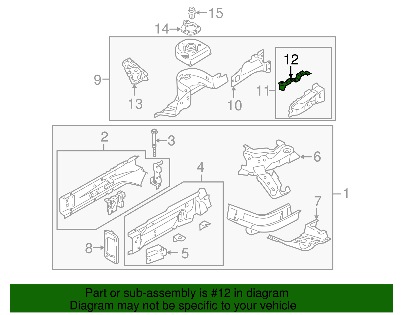 2011-2014 Mazda 2 Fender Front Bracket D651-52-140A | OEM Parts Online