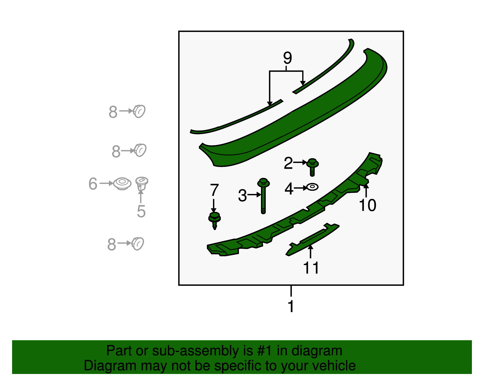 TD11-51-960K-16 - Spoiler Rear - 2007-2012 Mazda CX-9 | Mazda Parts Factor