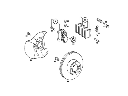 Front Wheel Brake for 1986 Mercedes-Benz 560SL | Mercedes-Benz USA Parts
