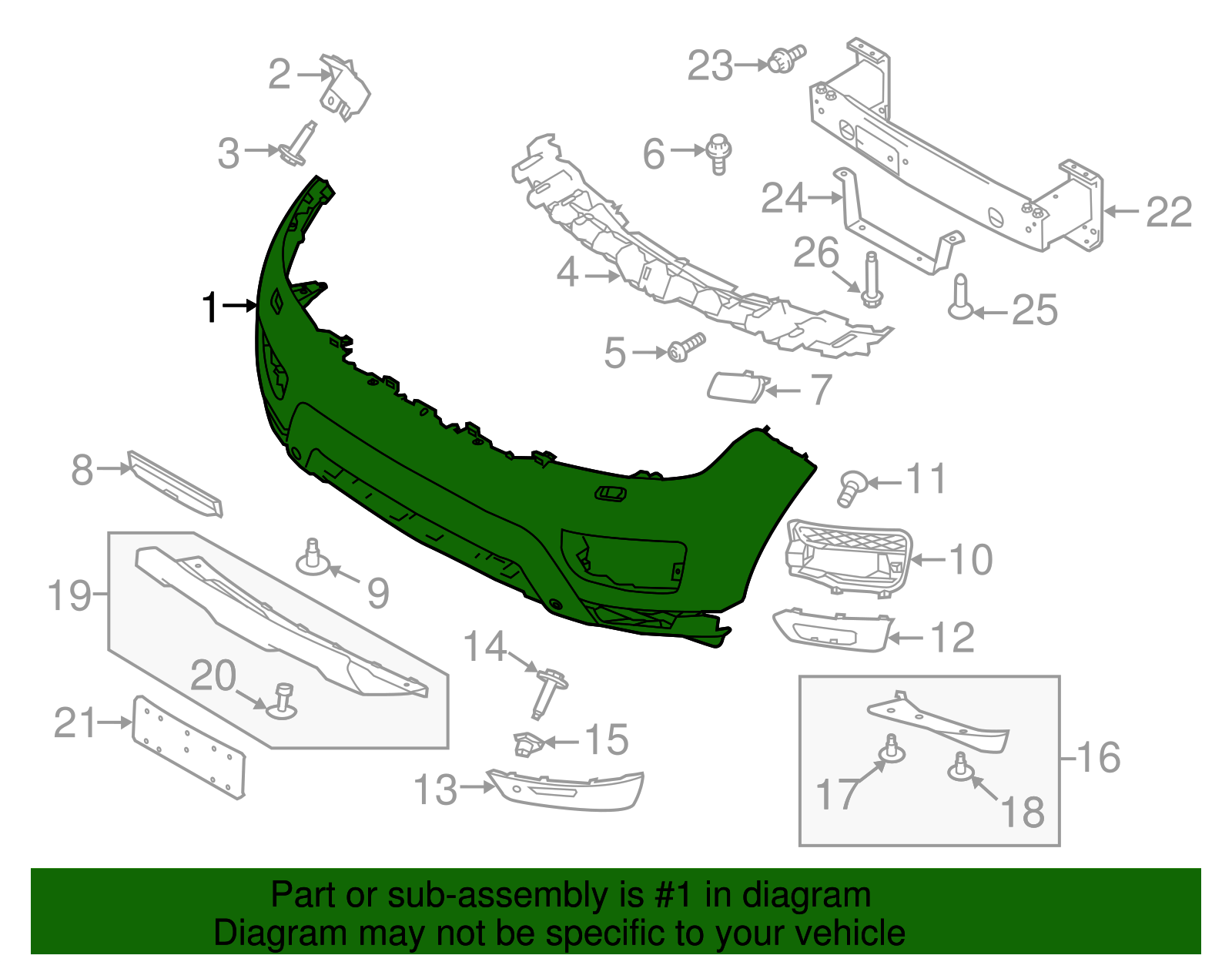 2014-2017 Land Rover Range Rover Sport Bumper Cover LR045030 | OEM ...