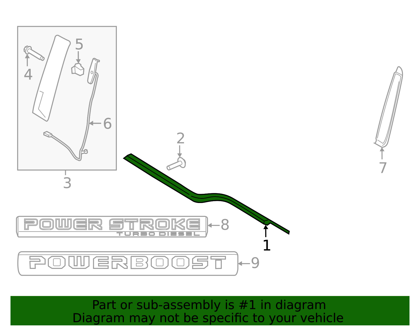 2021-2025 Ford Belt Molding ml3z1521452d | TascaParts.com