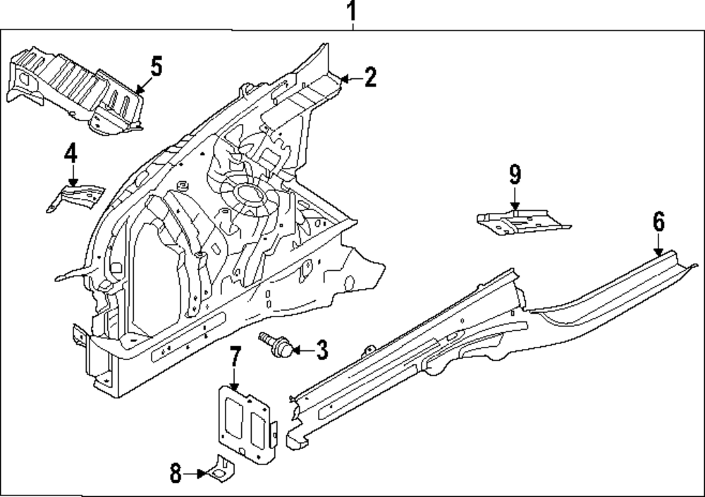 2023-2025 Genesis G90 Apron/Rail Assembly 64600-T4000 | Joseph Airport ...