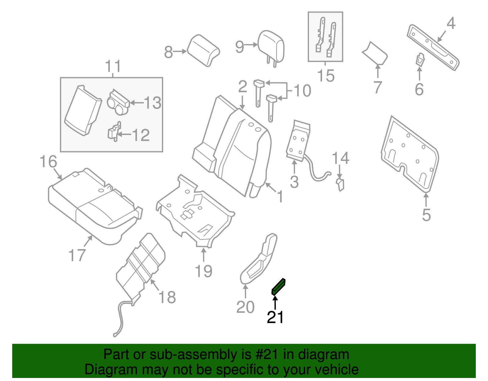 2013-2020 Infiniti Recline Lever 88467-3JA0B | Faulkner Infiniti of ...