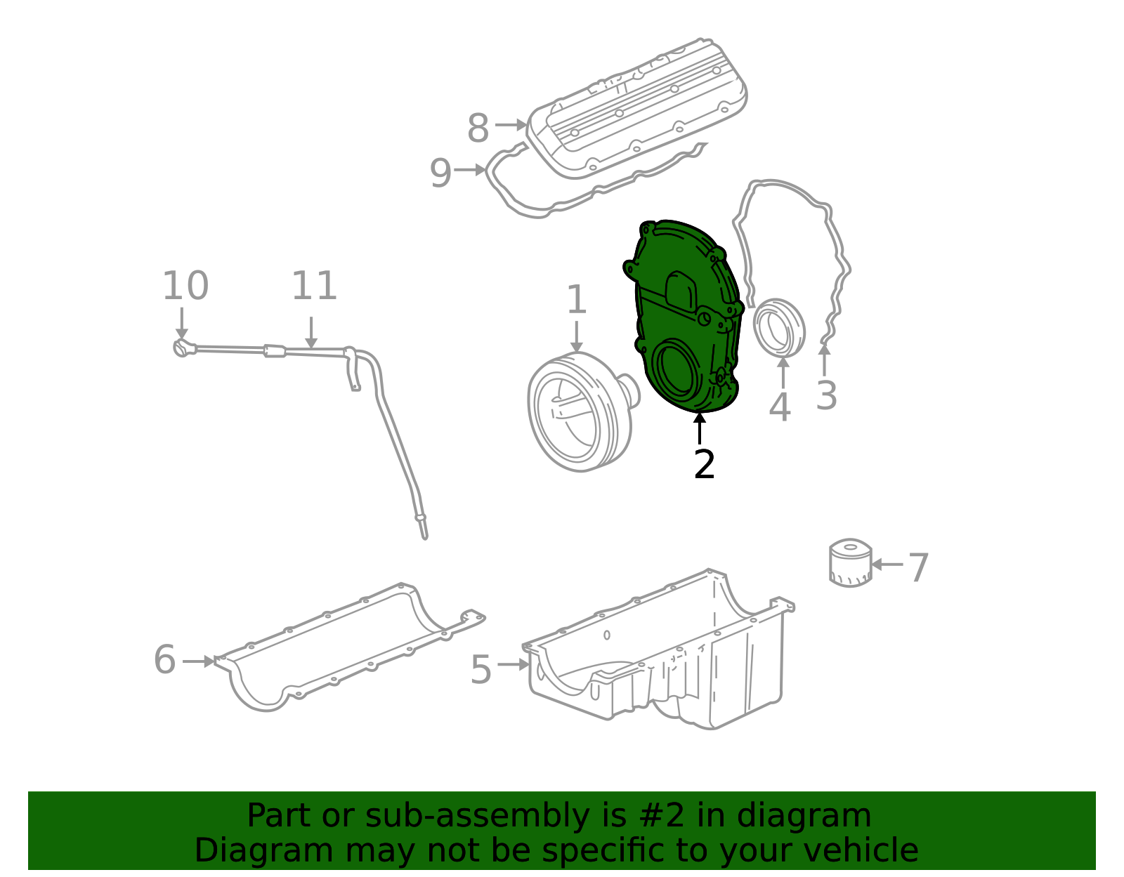 2004-2007 GM Front Engine Cover 12589846 | Capital Chevy Parts