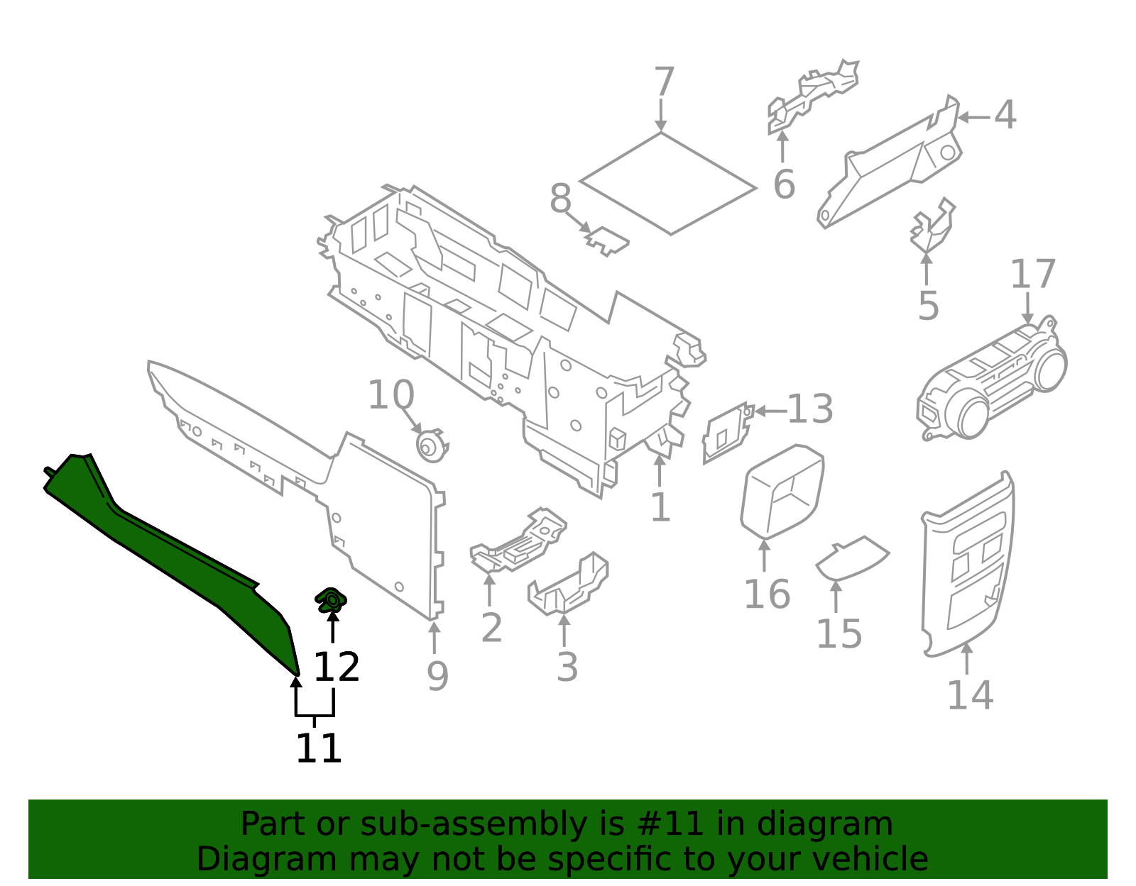 2021-2024 Ford Explorer Outer Molding MB5Z-7804609-BC | Awesome Parts Ford