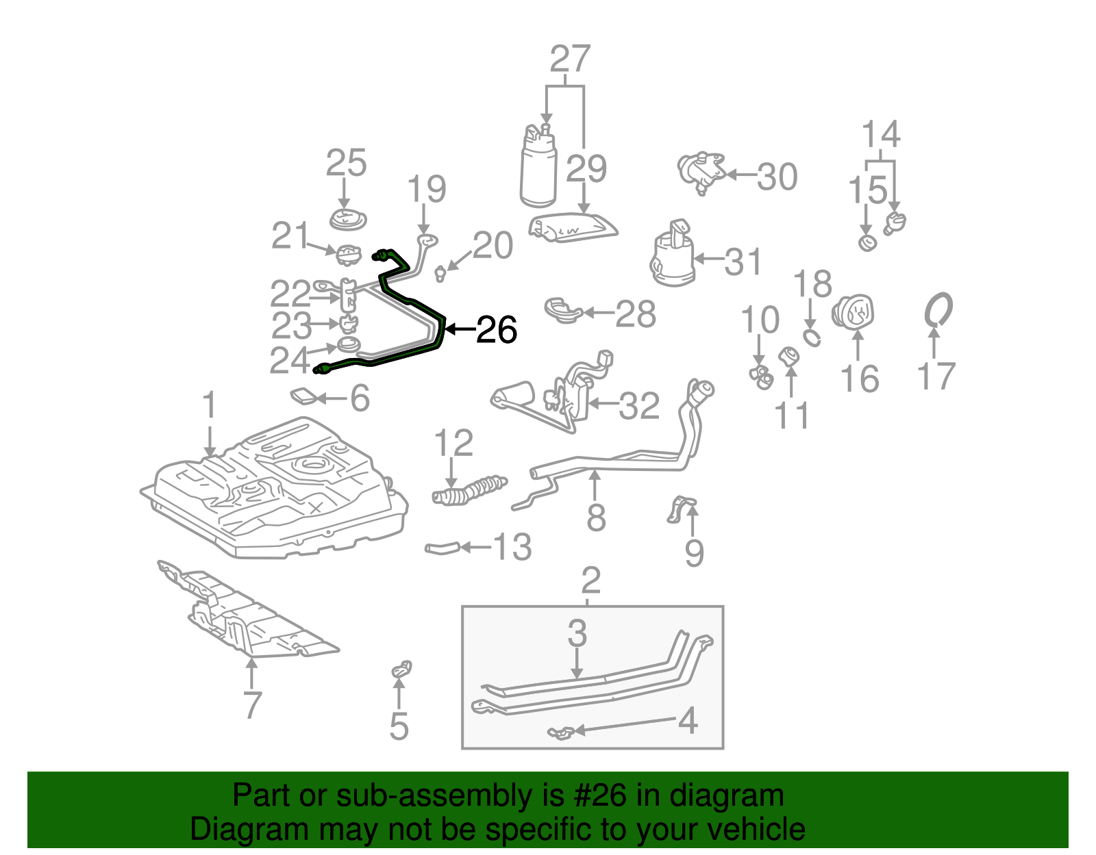 2001-2003 Toyota Sienna Tube 77209-08020 | Toyota Parts Center