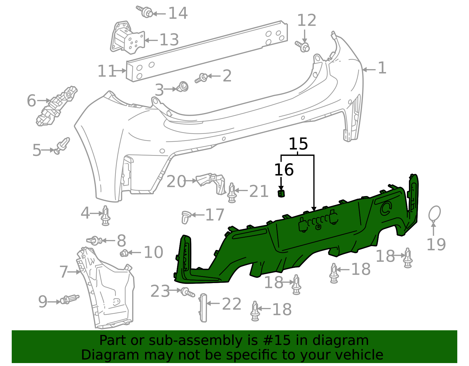 2023-2025 Toyota GR Corolla Bumper Cover 52169-12250 | Toyota Parts Center