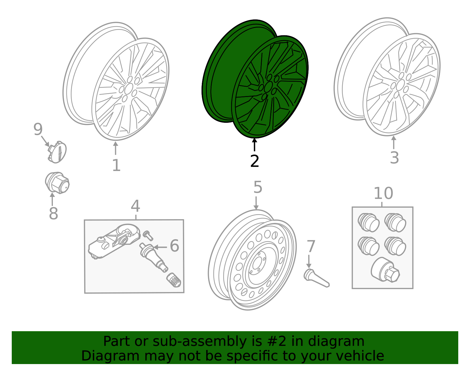 2021-2025 Lincoln Corsair | Wheel Assembly | MJ7Z-1007-E | Walls' Ford ...