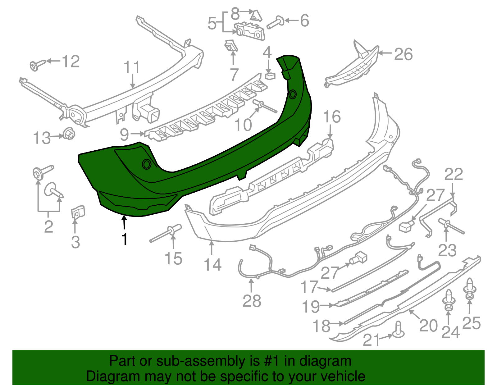 2015-2019 Lincoln MKC Bumper Cover EJ7Z-17810-ACPTM | OEM Parts Online