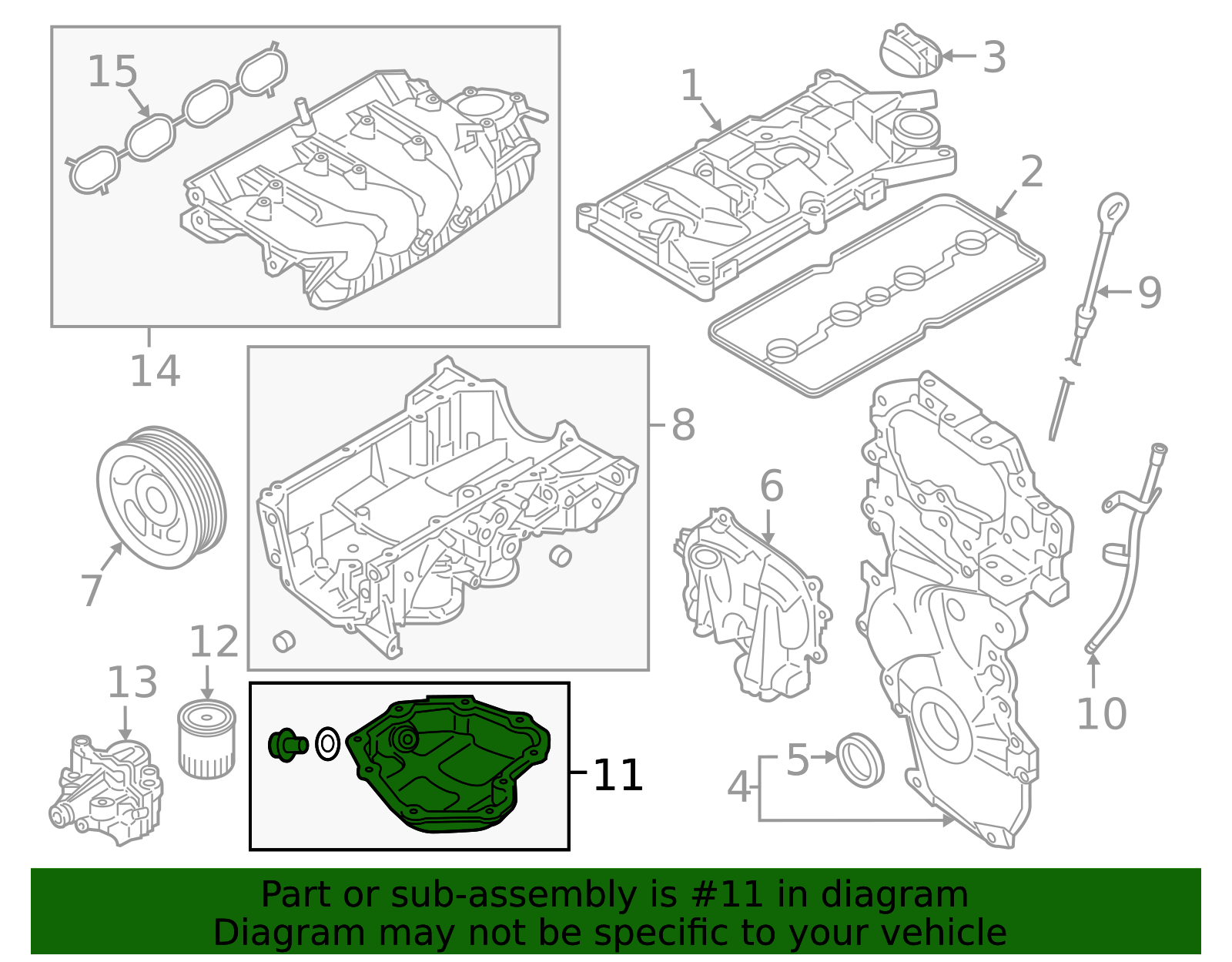 2011-2019 Nissan Oil Pan 11110-1KC0B | TascaParts.com