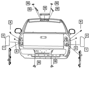 68084593AA - Tail Lamp Clip Mopar Wholesale Parts