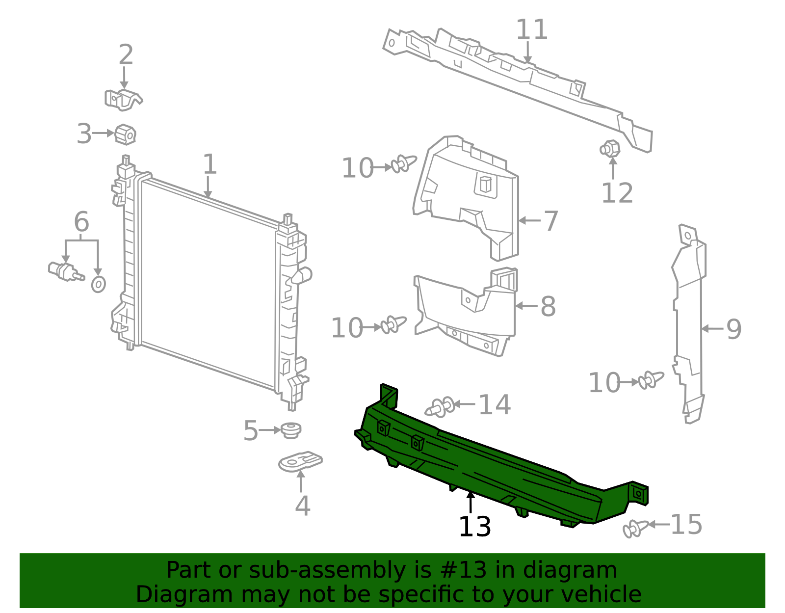 2013-2015 Chevrolet Spark Front Bumper Fascia Opening Cover 95132289 ...
