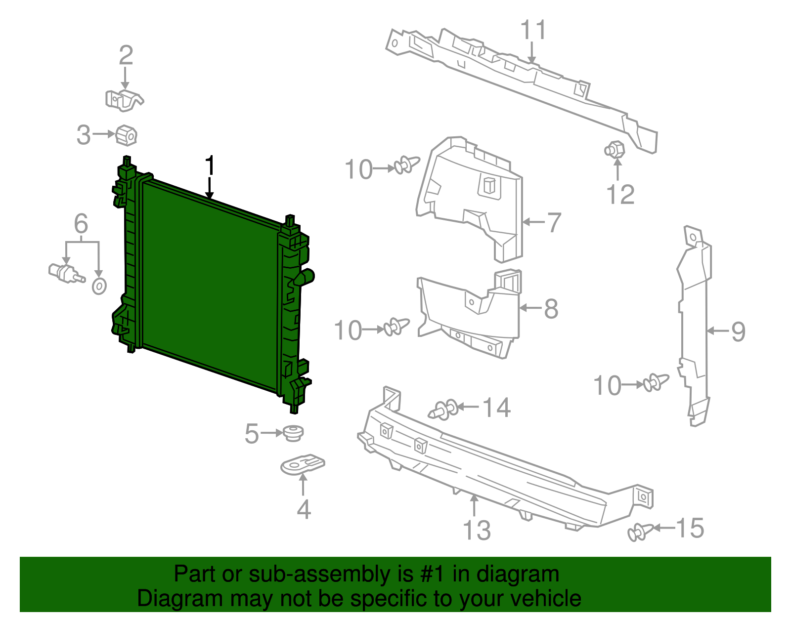 2013-2015 Chevrolet Spark Radiator 95942350 | OEM Parts Online