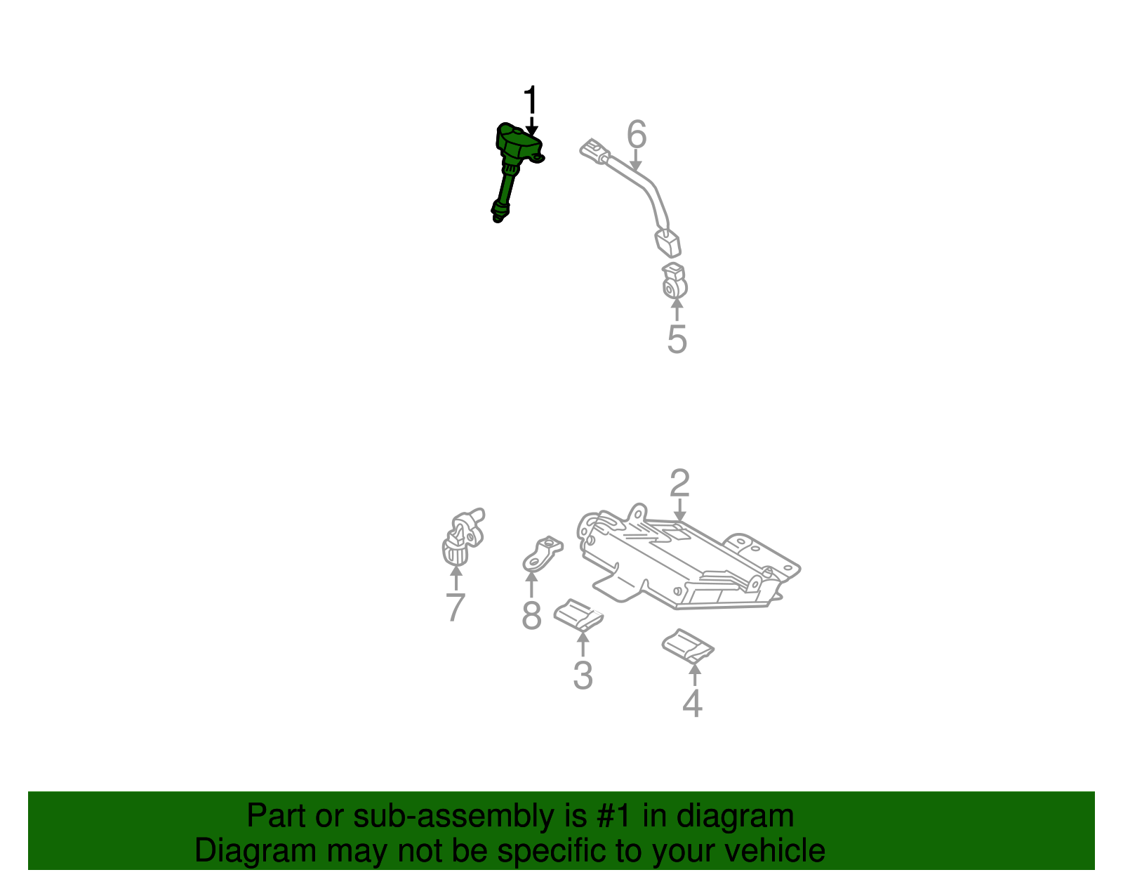 2002-2006 Nissan Ignition Coil 22448-8H315 | TascaParts.com