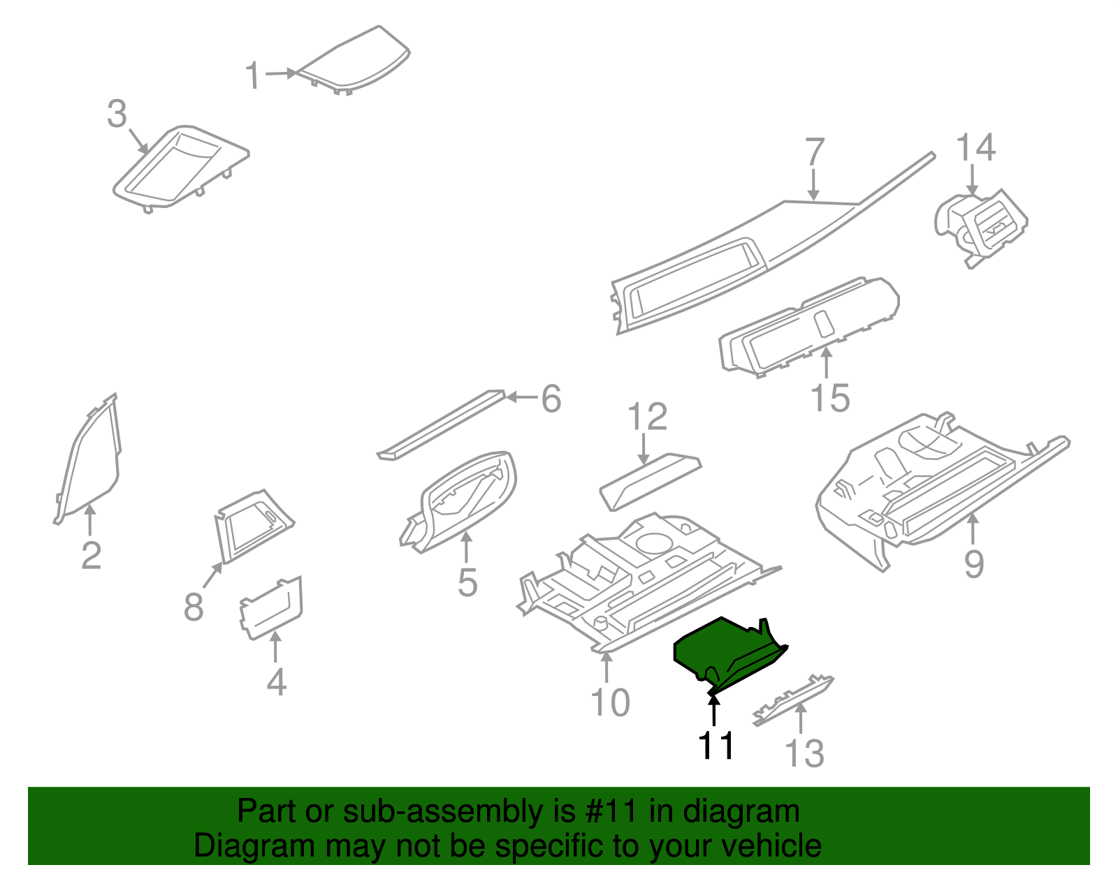 2012-2020 BMW | Compartment Box | 51459240635 | BMW OEM Parts Store