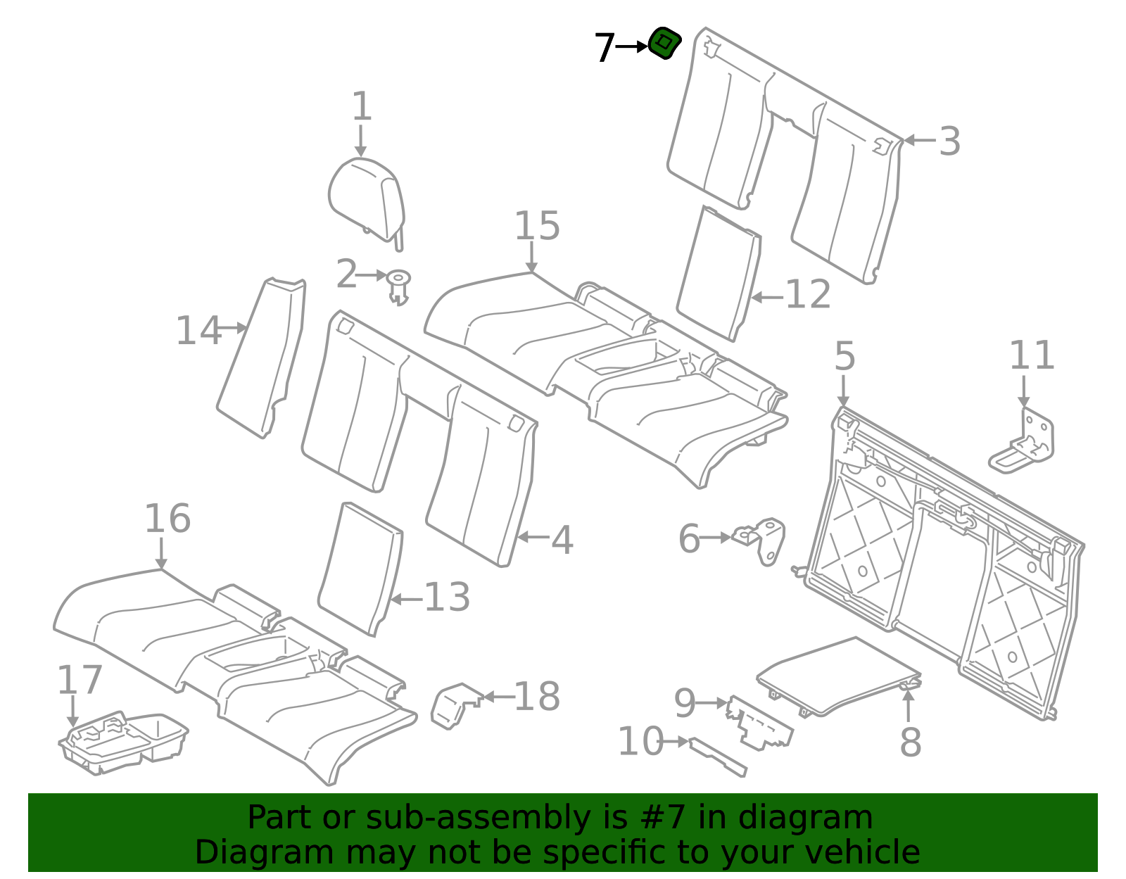 52207262810 - 2014-2020 BMW Latch Cover (52-20-7-262-810) | BMW of ...