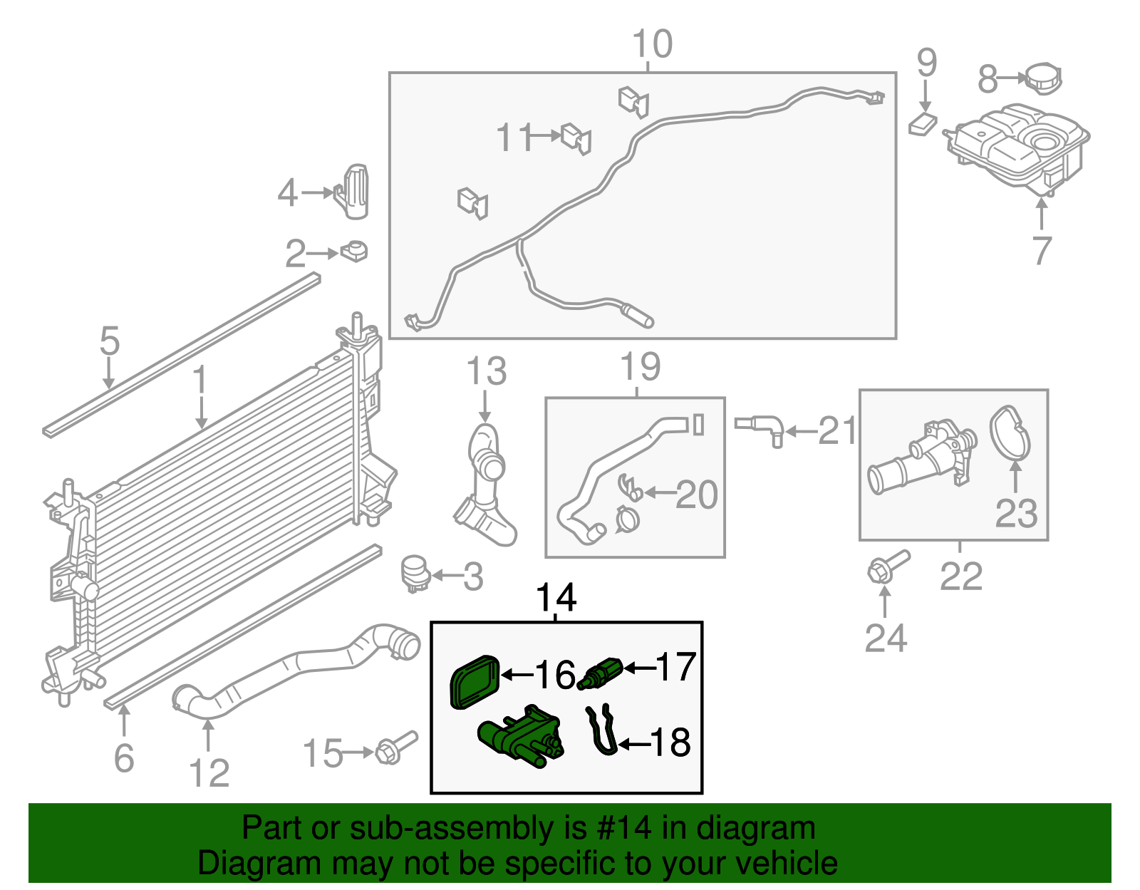 cp9z8k556b - Ford Water Outlet 2012-2022 Ford | Performance Auto Parts