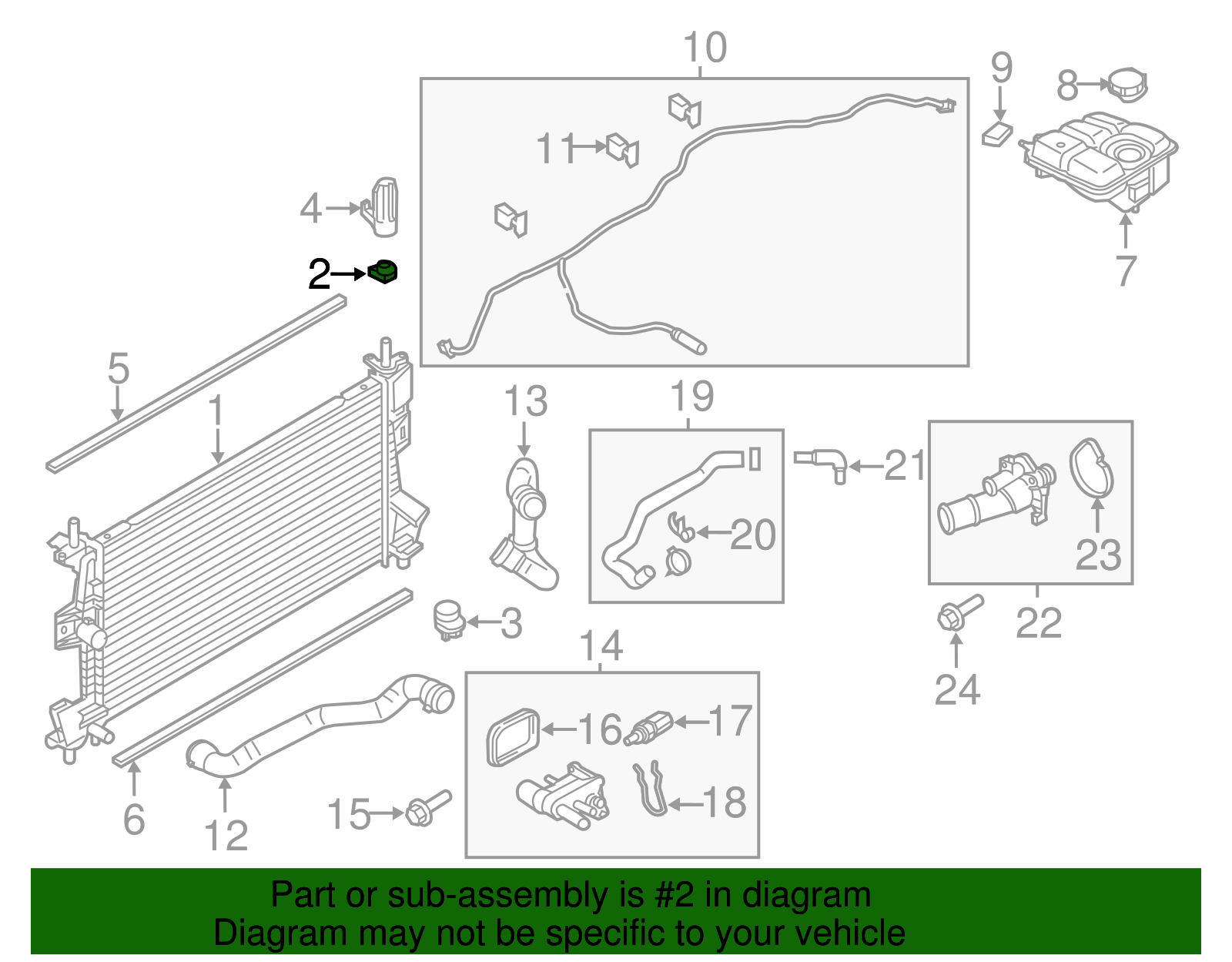 CV6Z-8125-A - Radiator Upper Insulator 2012-2019 Ford | Ford Parts Direct