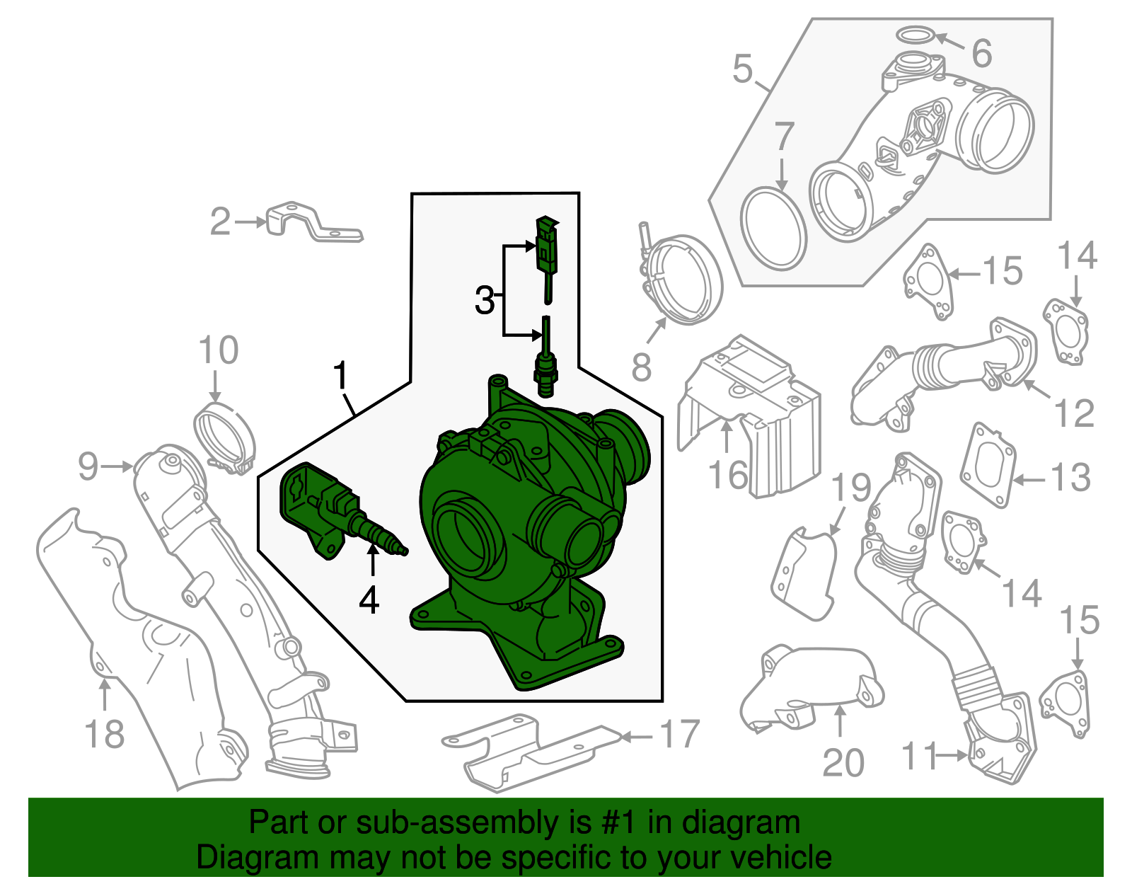 2011-2016 GM (Replaces 12677684) Turbocharger Replaced by 19419248 ...