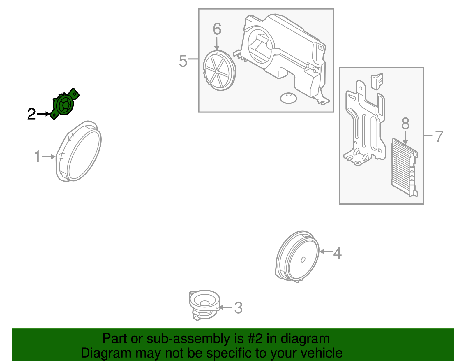 FL3Z-18808-D - 2015-2022 Ford - Tweeter | Dealer Auto Parts