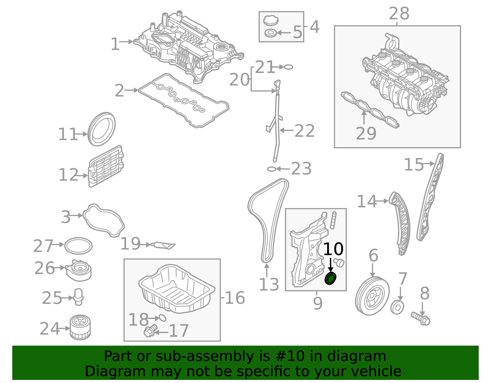 21421-2G100 - Front Crank Seal 2006-2025 Kia | Kia Cheap Parts
