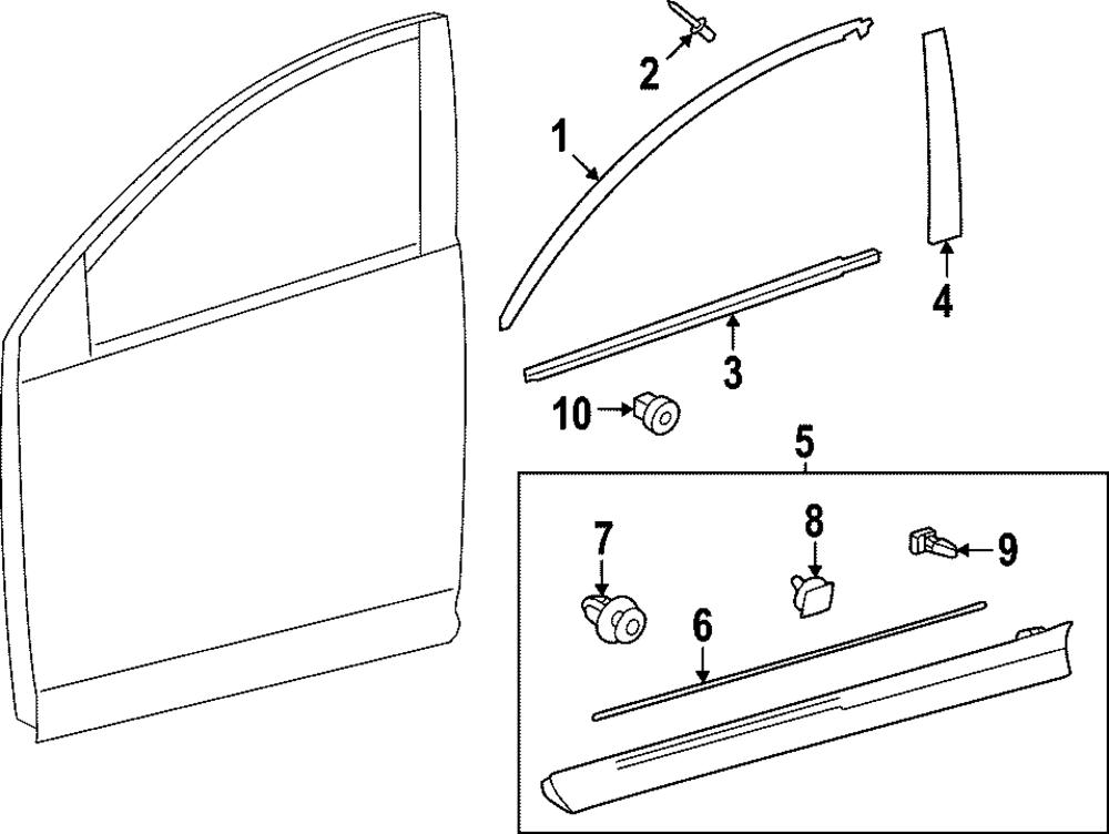 2022-2025 Lexus | Lower Molding | 75073-F6010 | Express Lexus Parts
