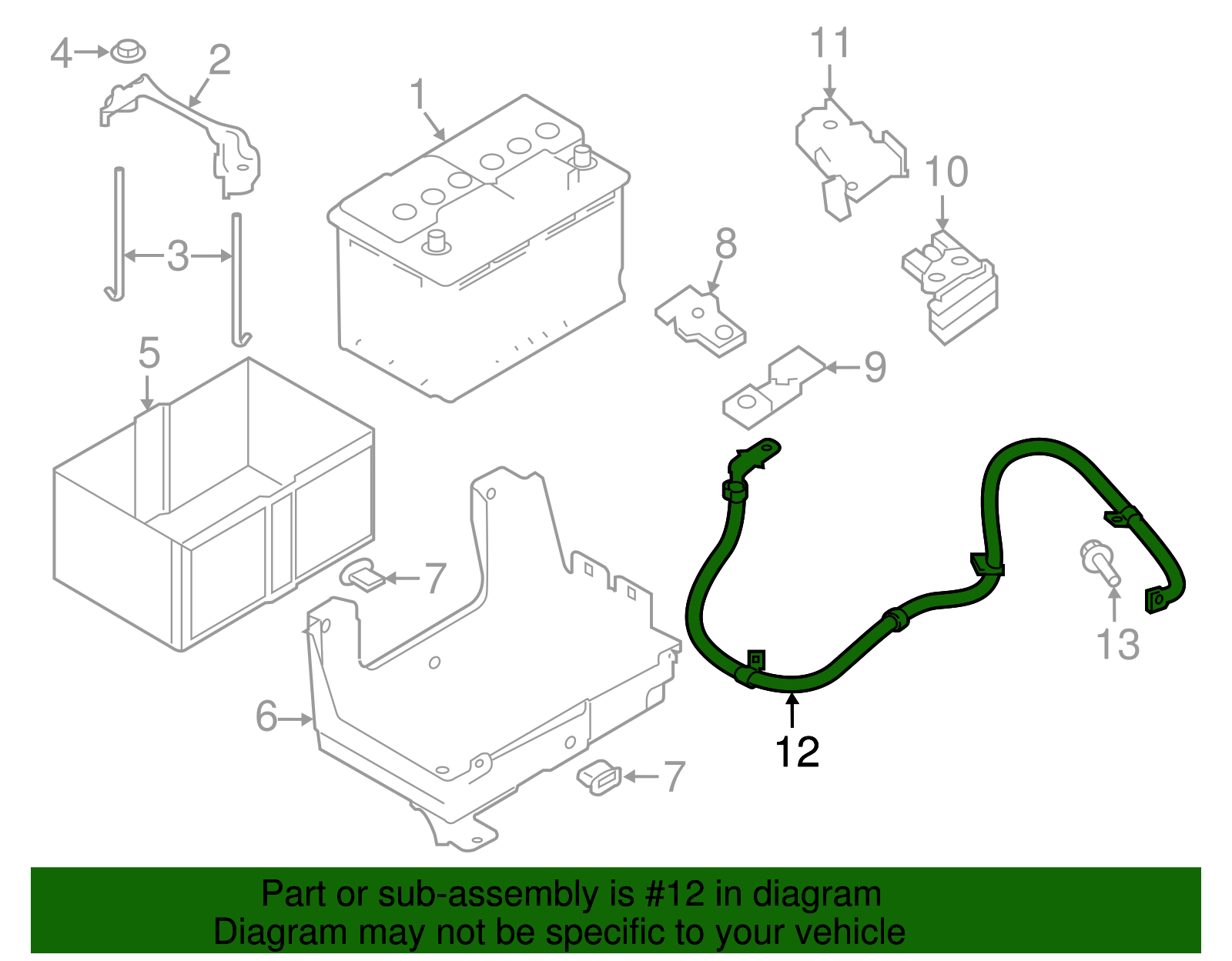 2017-2024 Nissan TITAN Negative Cable 24080-EZ01B | Boro Nissan Parts