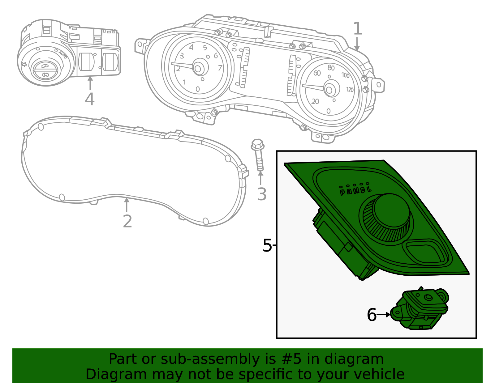 Automatic Transmission Shift Indicator 68709971AA | Mopar Parts Canada