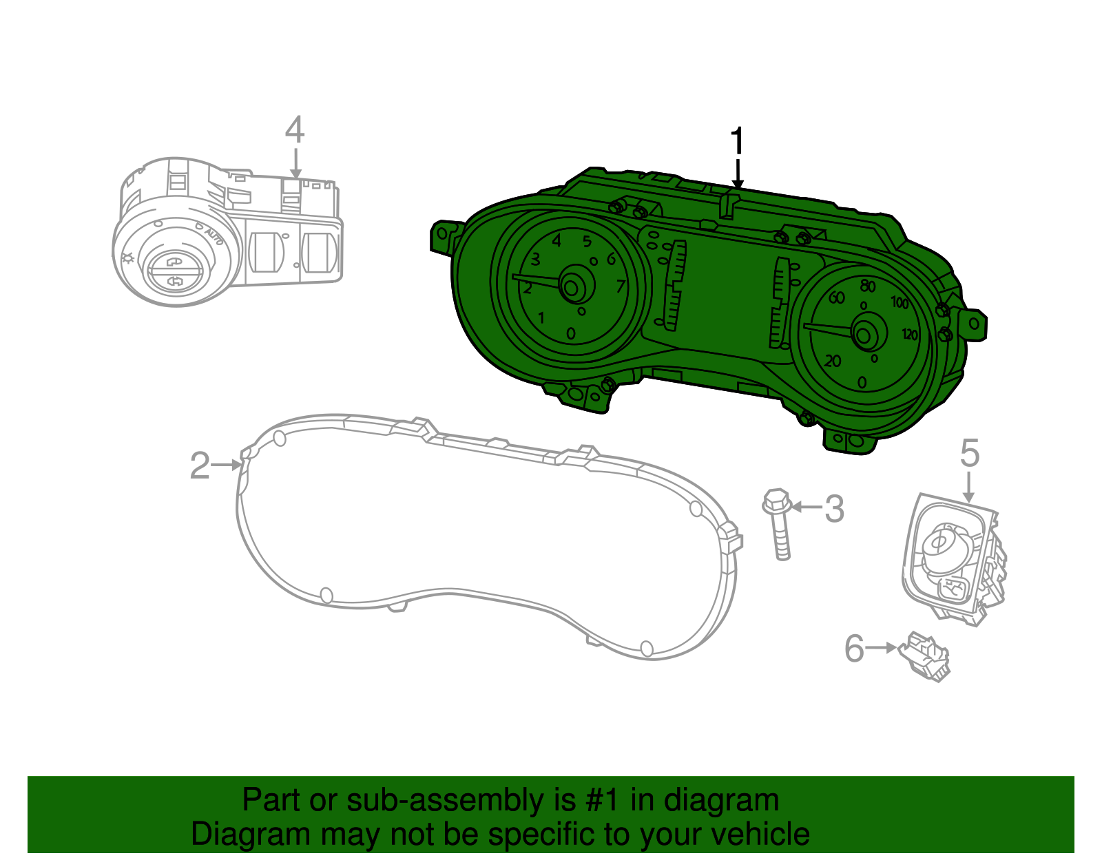 2022-2023 Chrysler Instrument Cluster 68529067AA | Mopar Parts Canada