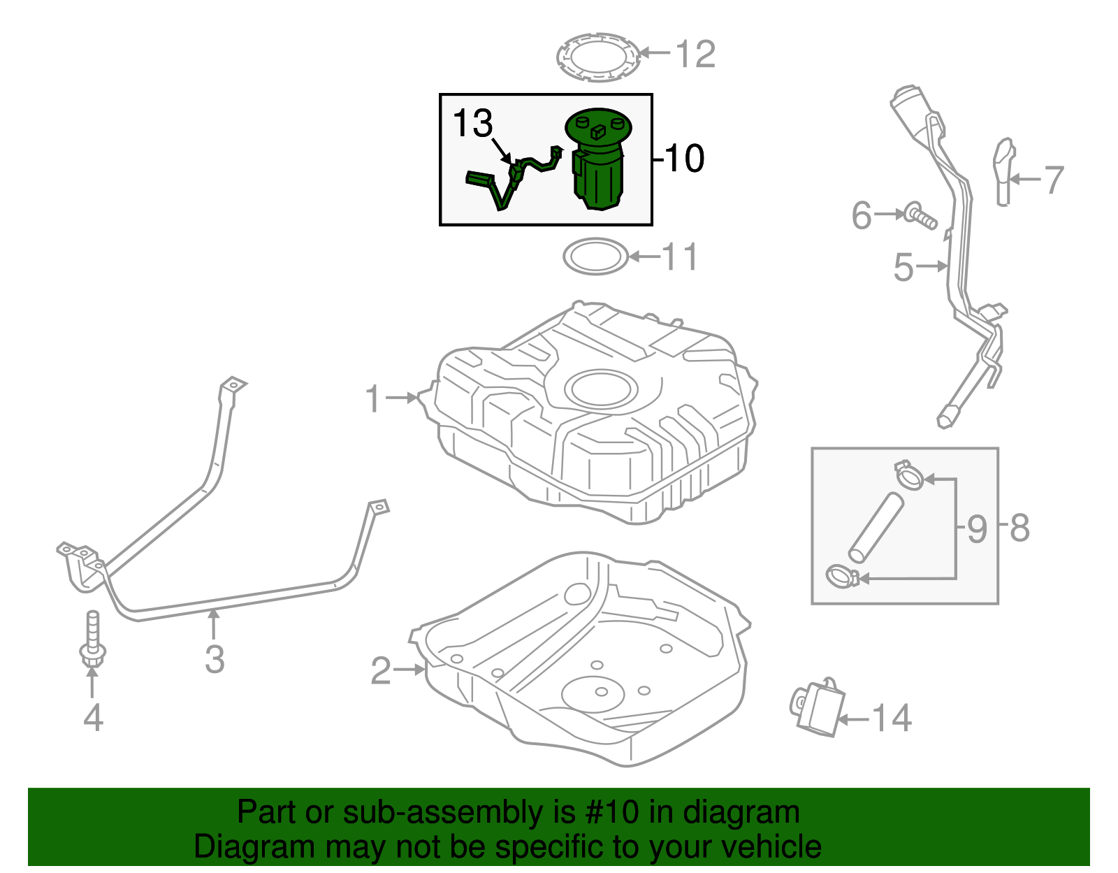 2013-2018 Ford C-Max Motorcraft™ Fuel Pump And Sender Assembly PFS-1082 ...