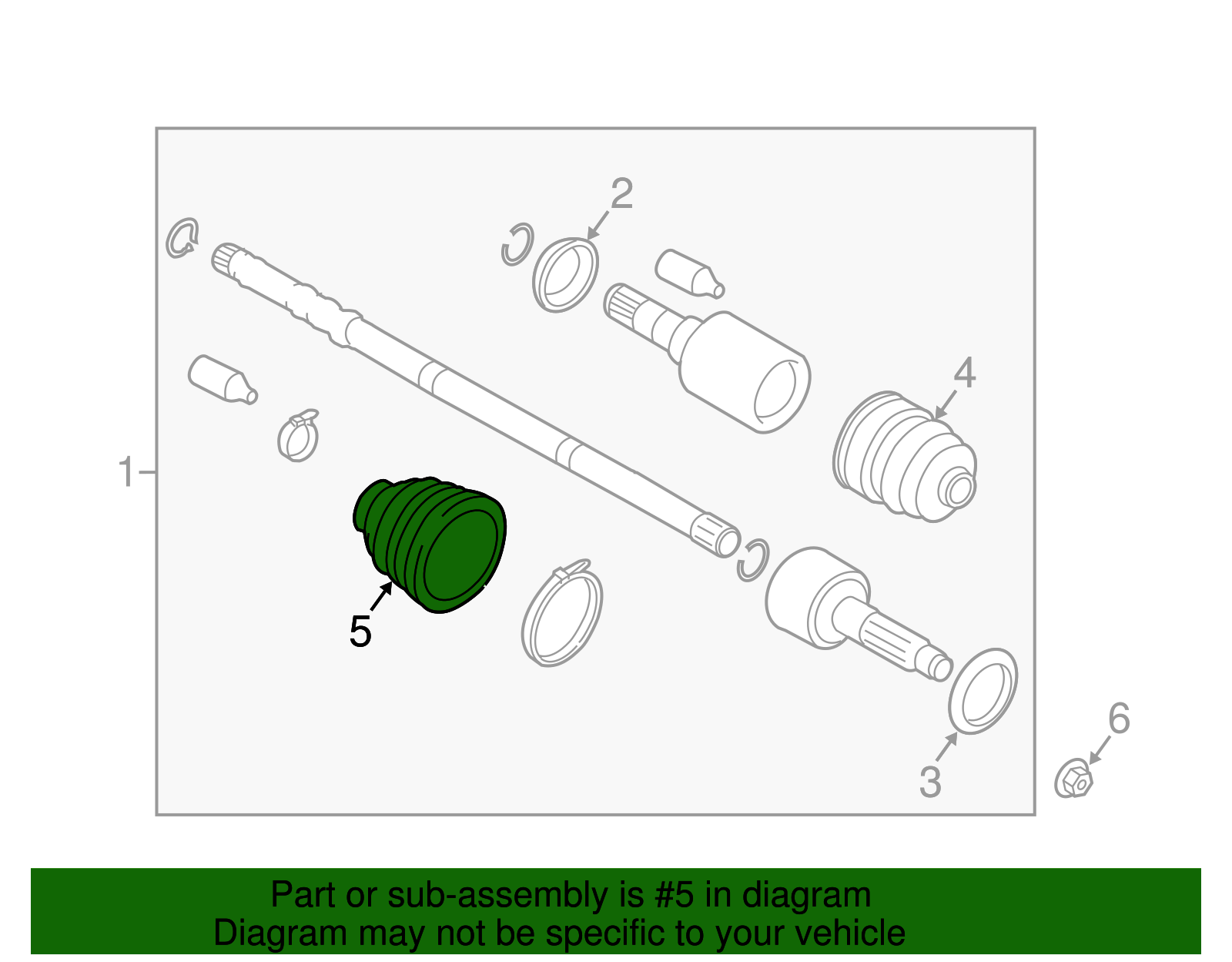 2014-2024 Subaru Cv Joint Boot 28323SG000 | Subaru Parts Store