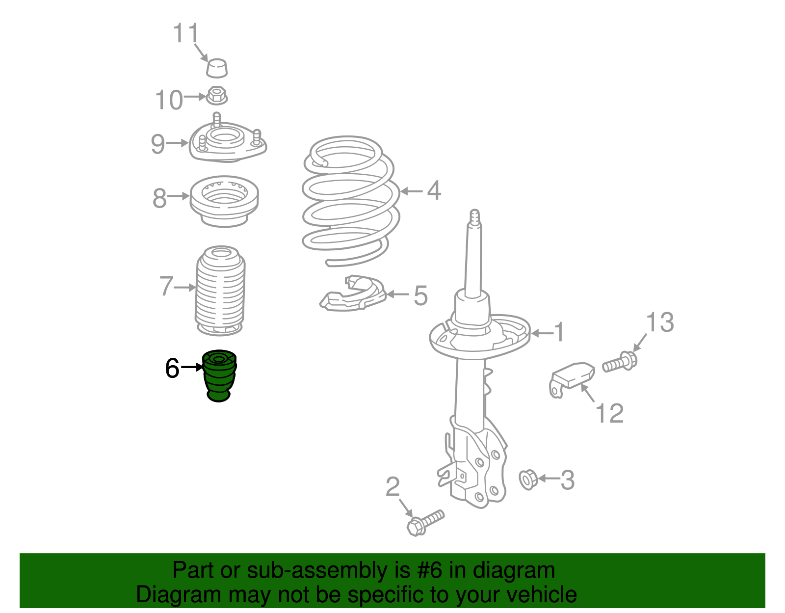 TK48-34-111D - Strut Bumper 2016-2023 Mazda CX-9 | Mazda Parts Connect