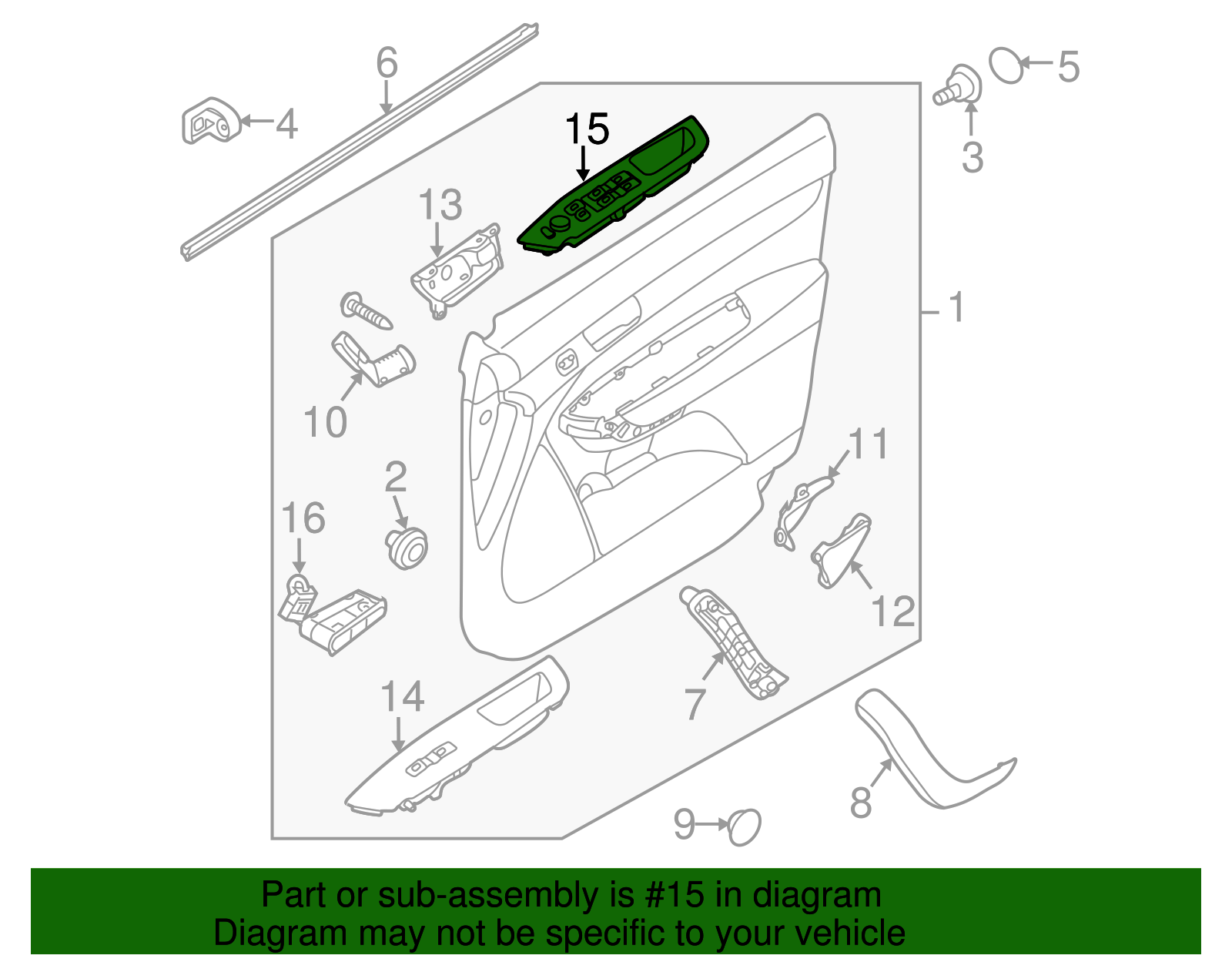 93570-1U100VA - Window Switch 2011-2013 Kia Sorento | Kia.Parts Store