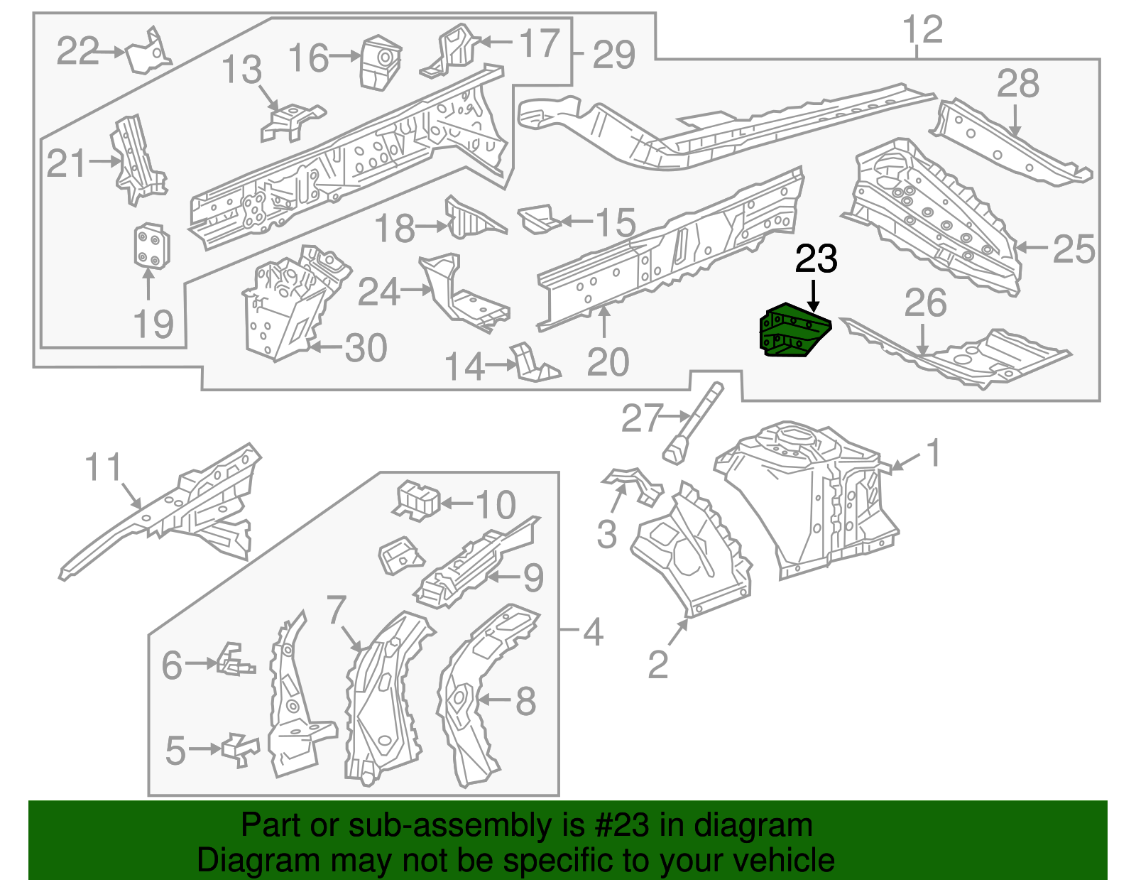 2016-2025 GM Rail Extension 84149975 | Capital Chevy Parts