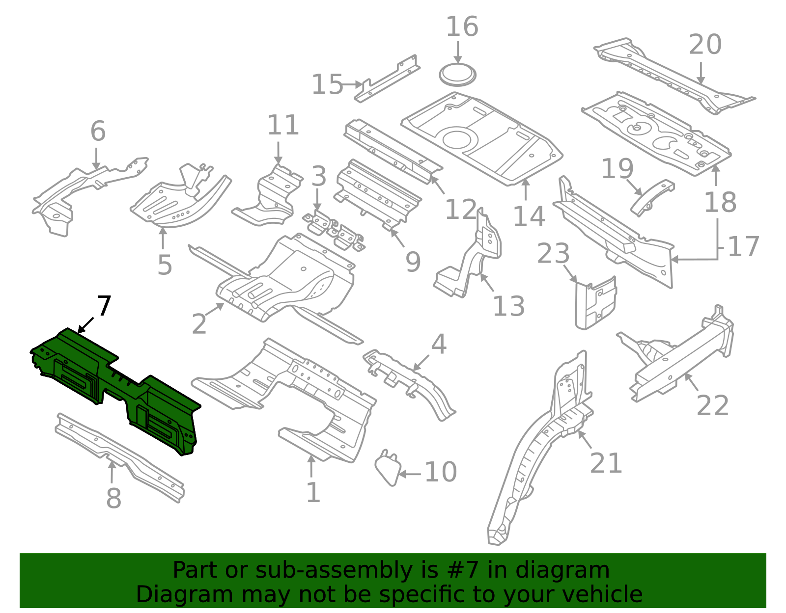 9J1-813-409-Y - 2022-2024 Audi e-tron GT - Upper Cross-Member ...