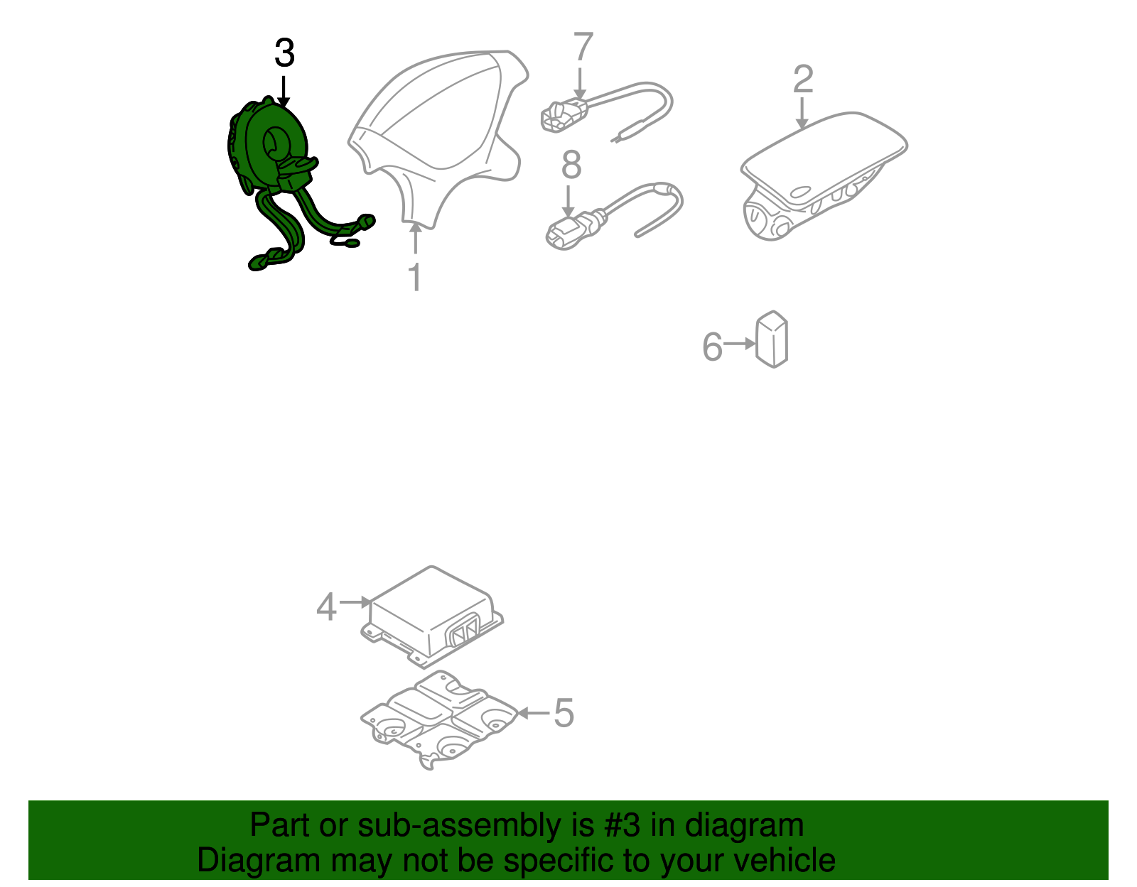 8619A015 - Clock Spring 2002-2007 Mitsubishi | Mitsubishi Direct Parts