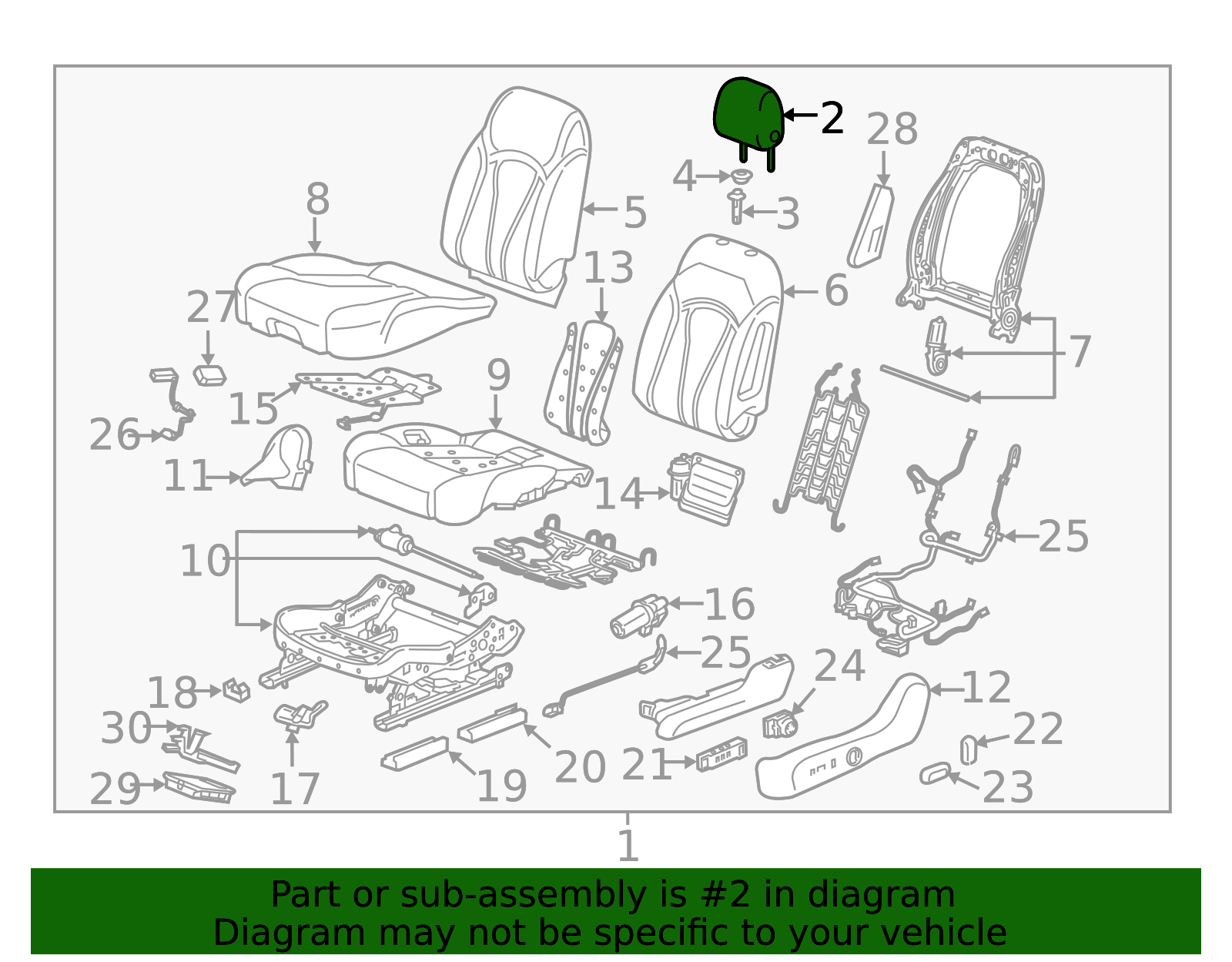 84176818 - High-Quality Headrest for 2019-2020 Buick Envision ...