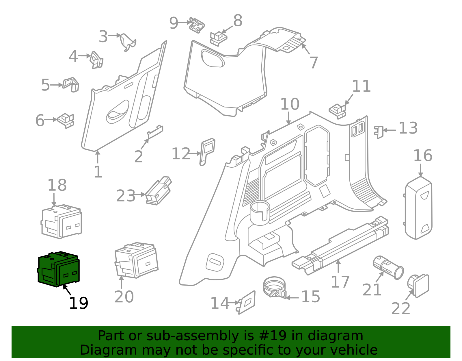 LR081321 - High-Quality Door Lock Switch for 2017-2023 Land Rover ...