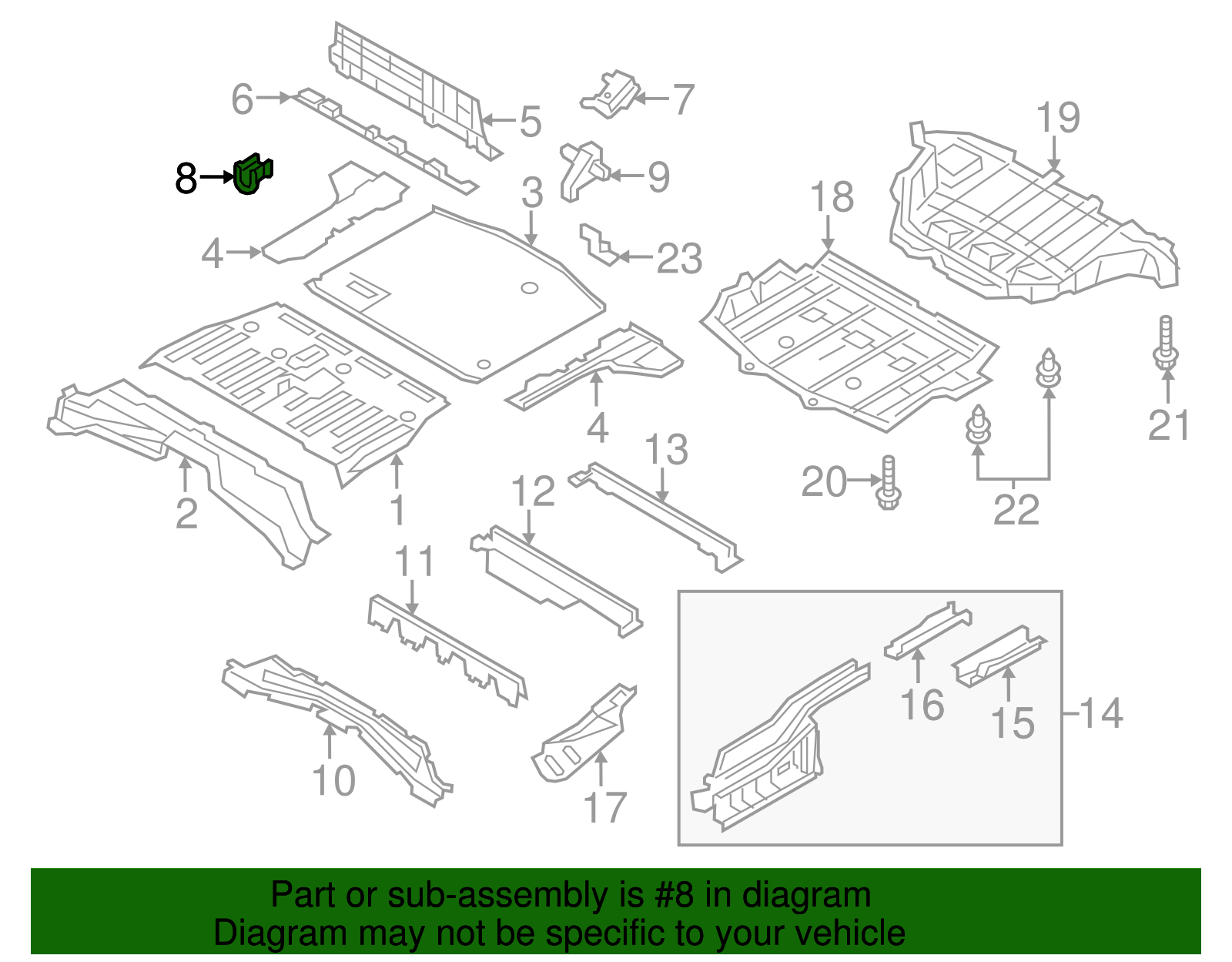 2013-2017 Nissan LEAF Tow Hook Bracket 51150-3NF0A | Nissan Parts Central