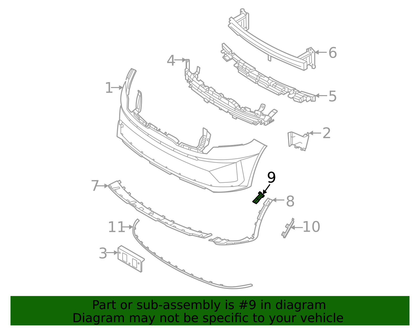 86555-R5000 - Molding Extension Side Reinforced 2021-2023 Kia Sorento ...