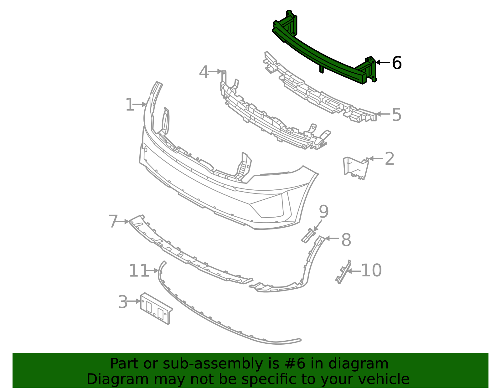 64900-R5000 - Impact Bar 2021-2024 Kia | Kia.Parts Store