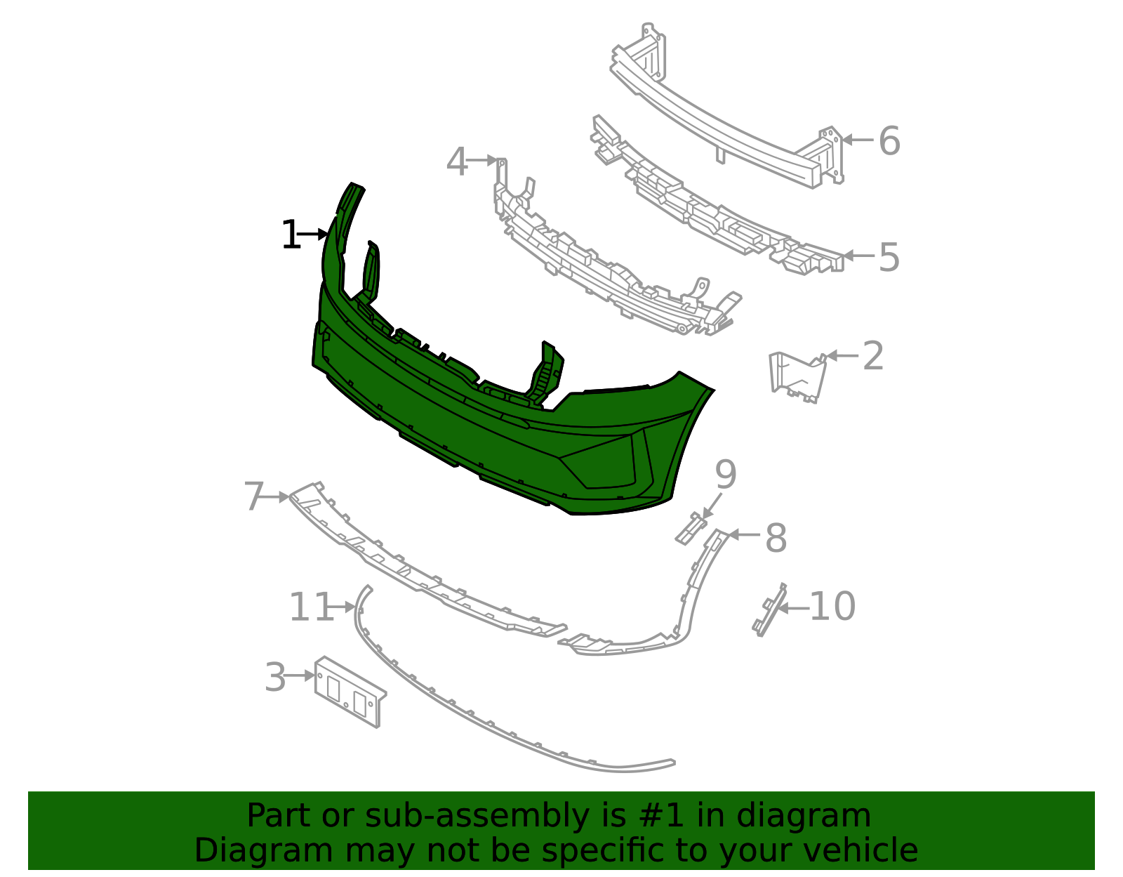 2021-2023 Kia Sorento | Bumper Cover | 86511-R5300 | Kia Auto Parts