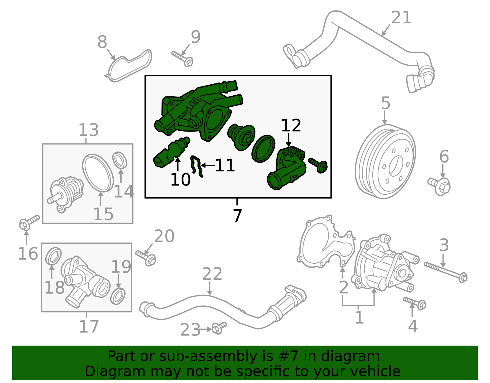 2014-2021 Ford Engine Coolant Thermostat Kit CM5Z-8592-B | Ford OEM ...