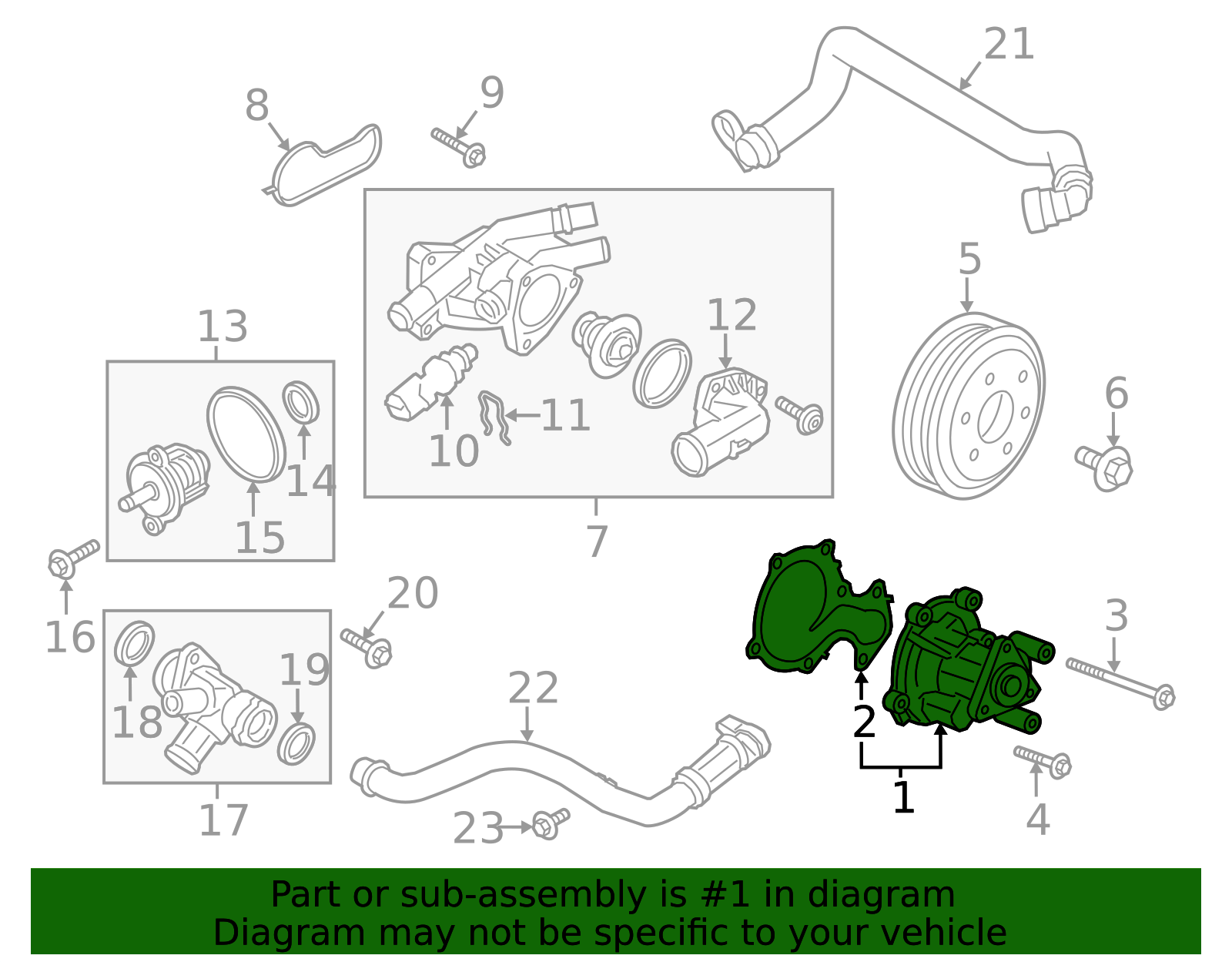 2014-2021 Ford Water Pump CM5Z-8501-A | Ford OEM Parts Outlet