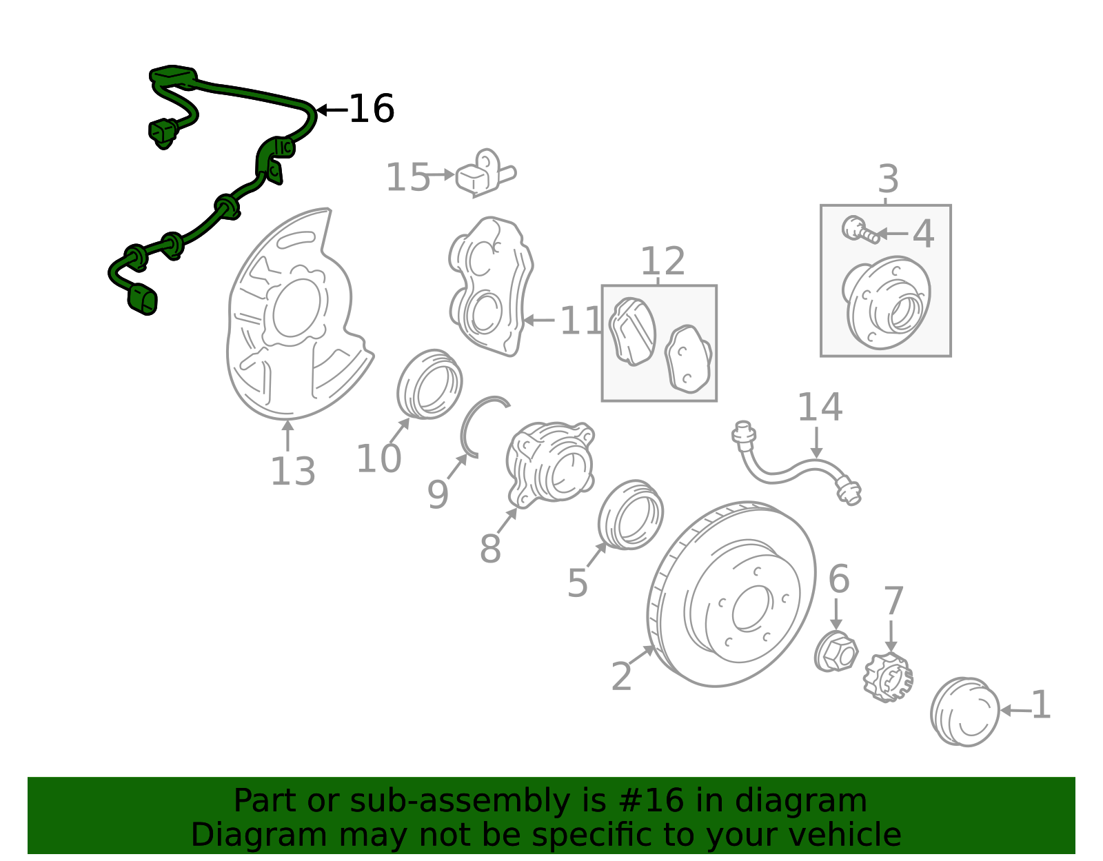 Genuine Official Toyota ABS Wheel Speed Sensor Wiring Harness part ...