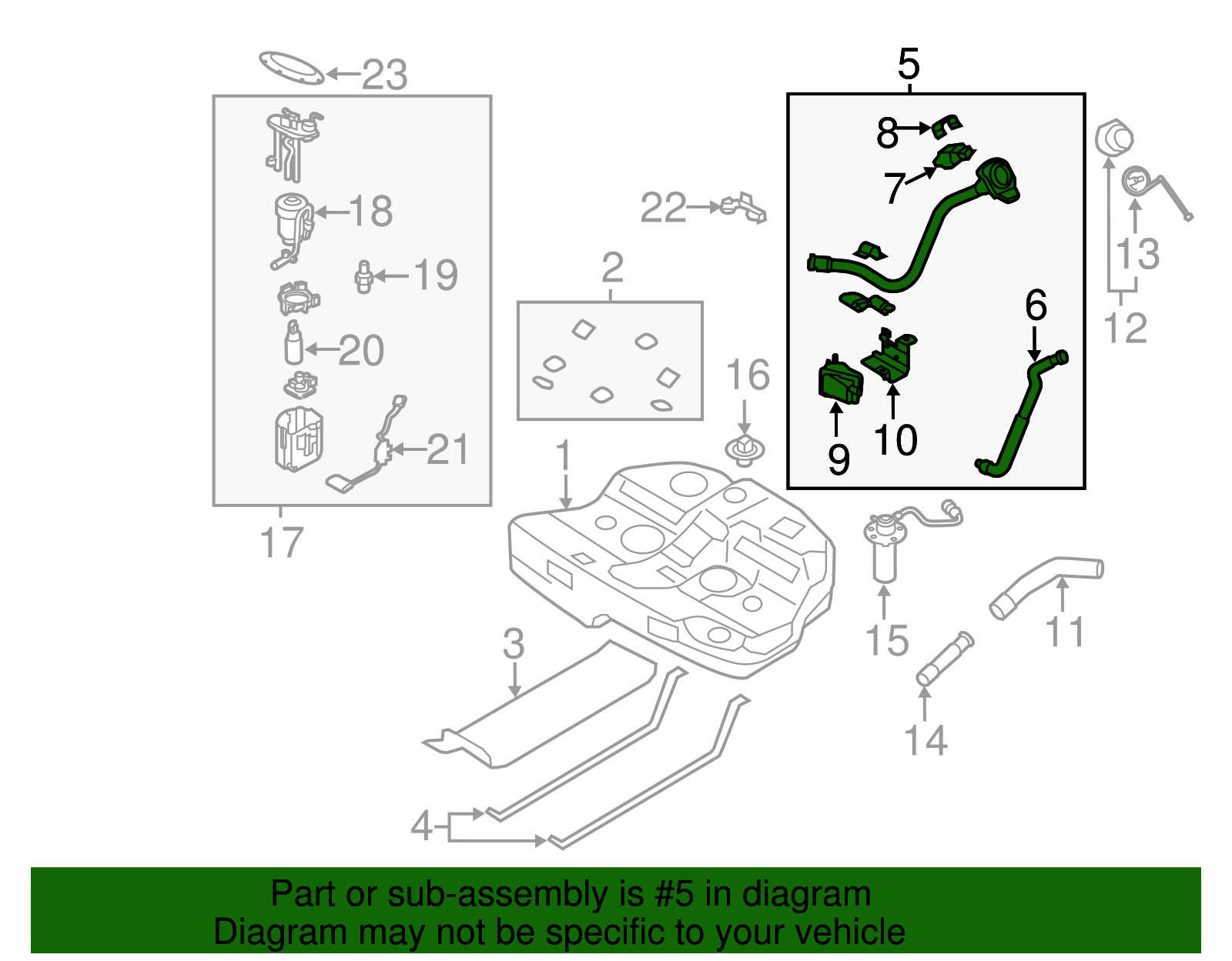 2010-2014 Hyundai Sonata Fuel Tank Filler Neck 31030-3Q500 | OEM Parts ...