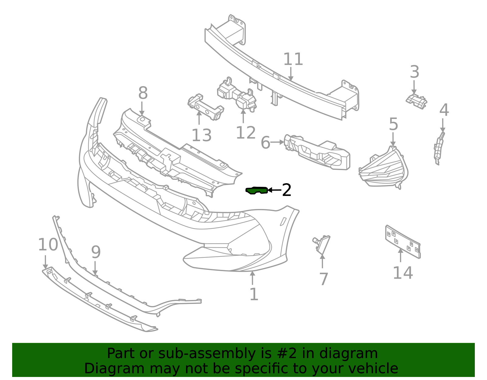 86526-L3300 - Bumper Cover Bracket 2021-2024 Kia K5 | Kia.Parts Store
