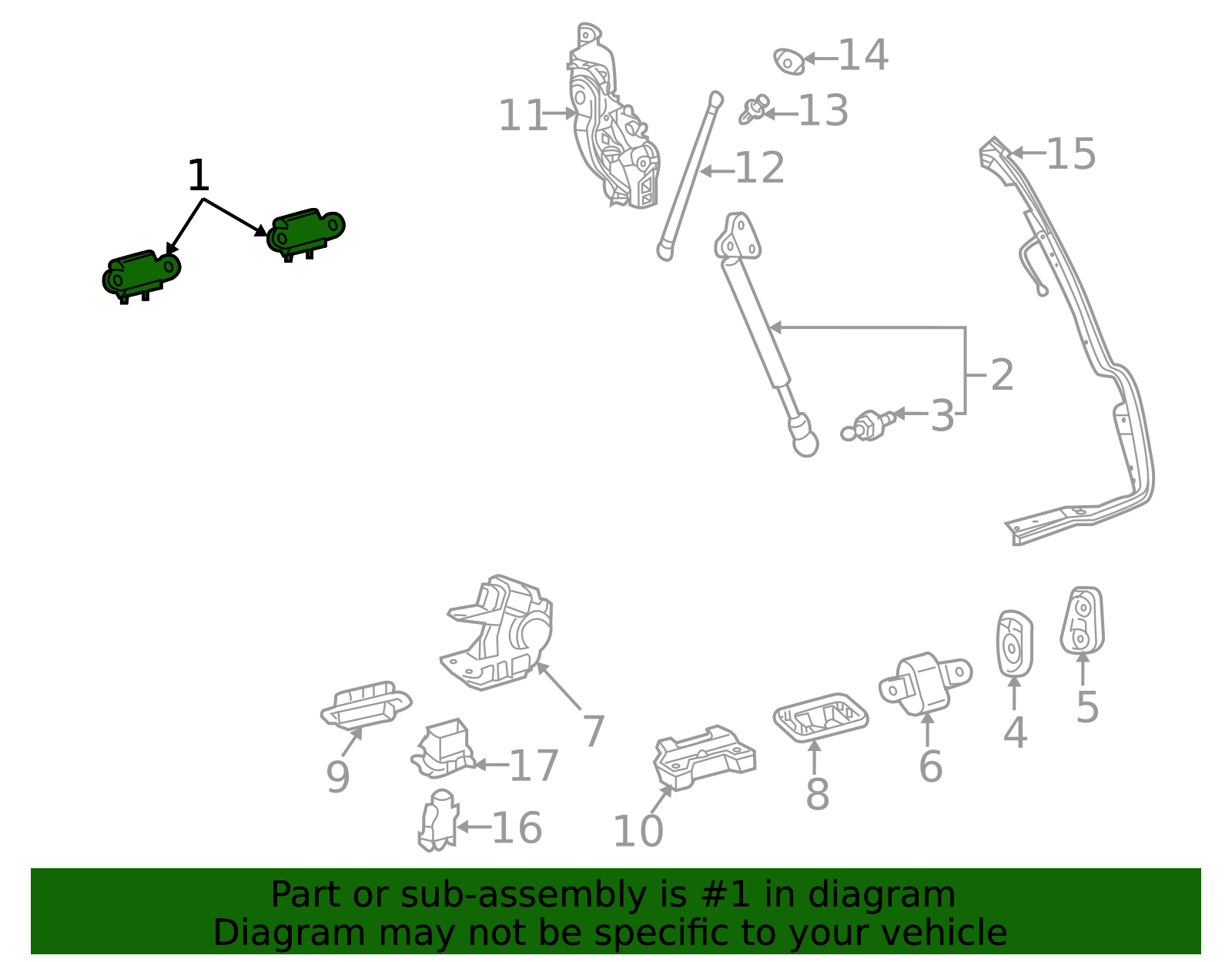 2016-2021 Toyota Land Cruiser Hinge 68810-60021 | Toyota Parts Center