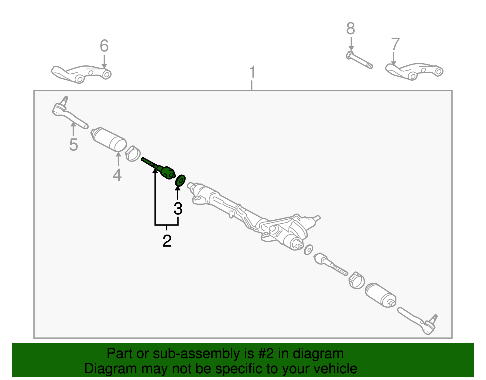 2003-2007 Toyota Land Cruiser Inner Tie Rod 45503-69025 | Toyota Parts ...